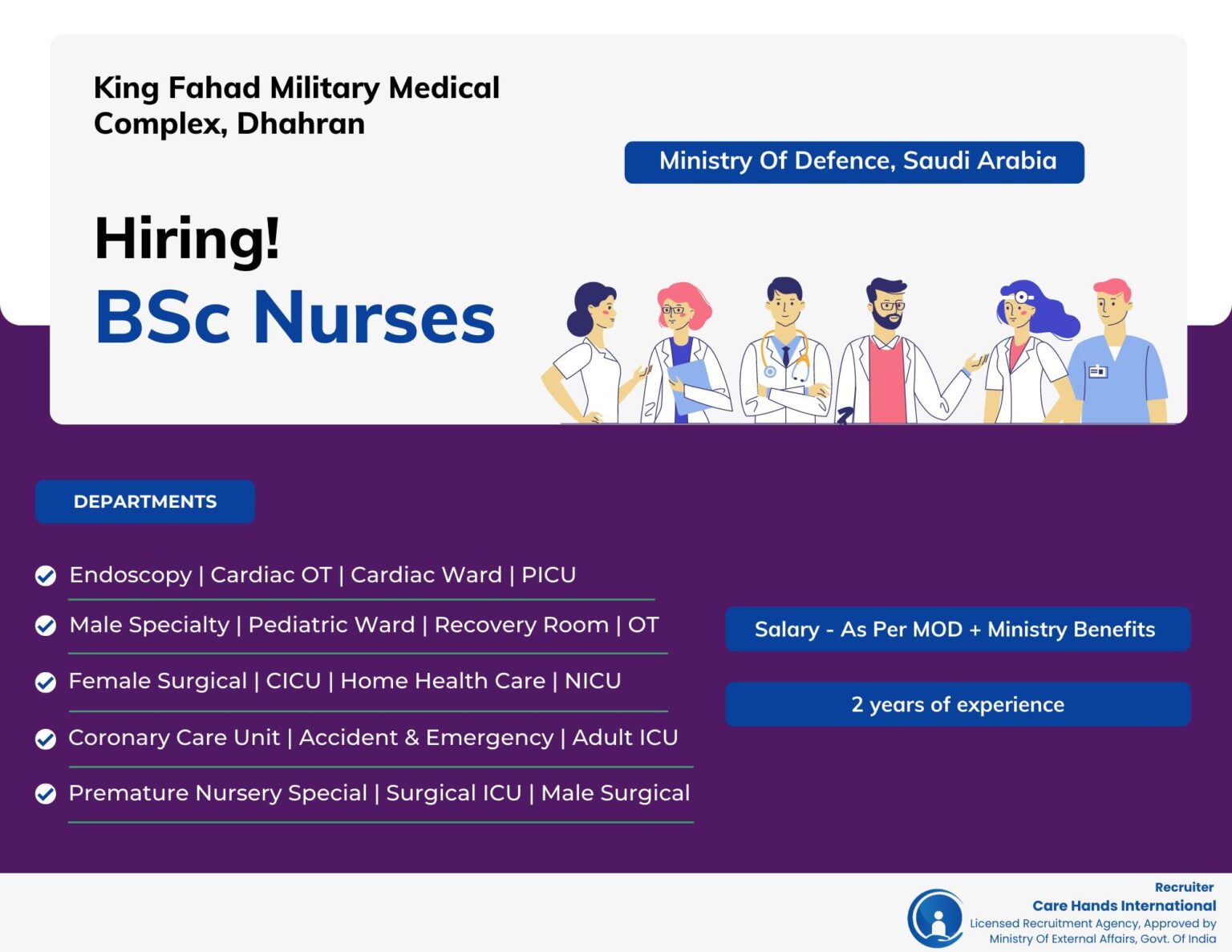 King Fahad Military Medical (MOD), Dhahran vacancy for BSc Nurses ...